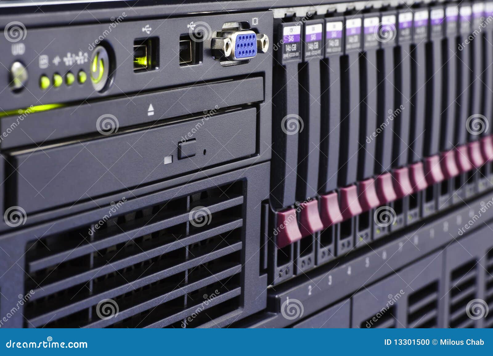 Rack of computer stock photo. Image of array, enterprise - 13301500