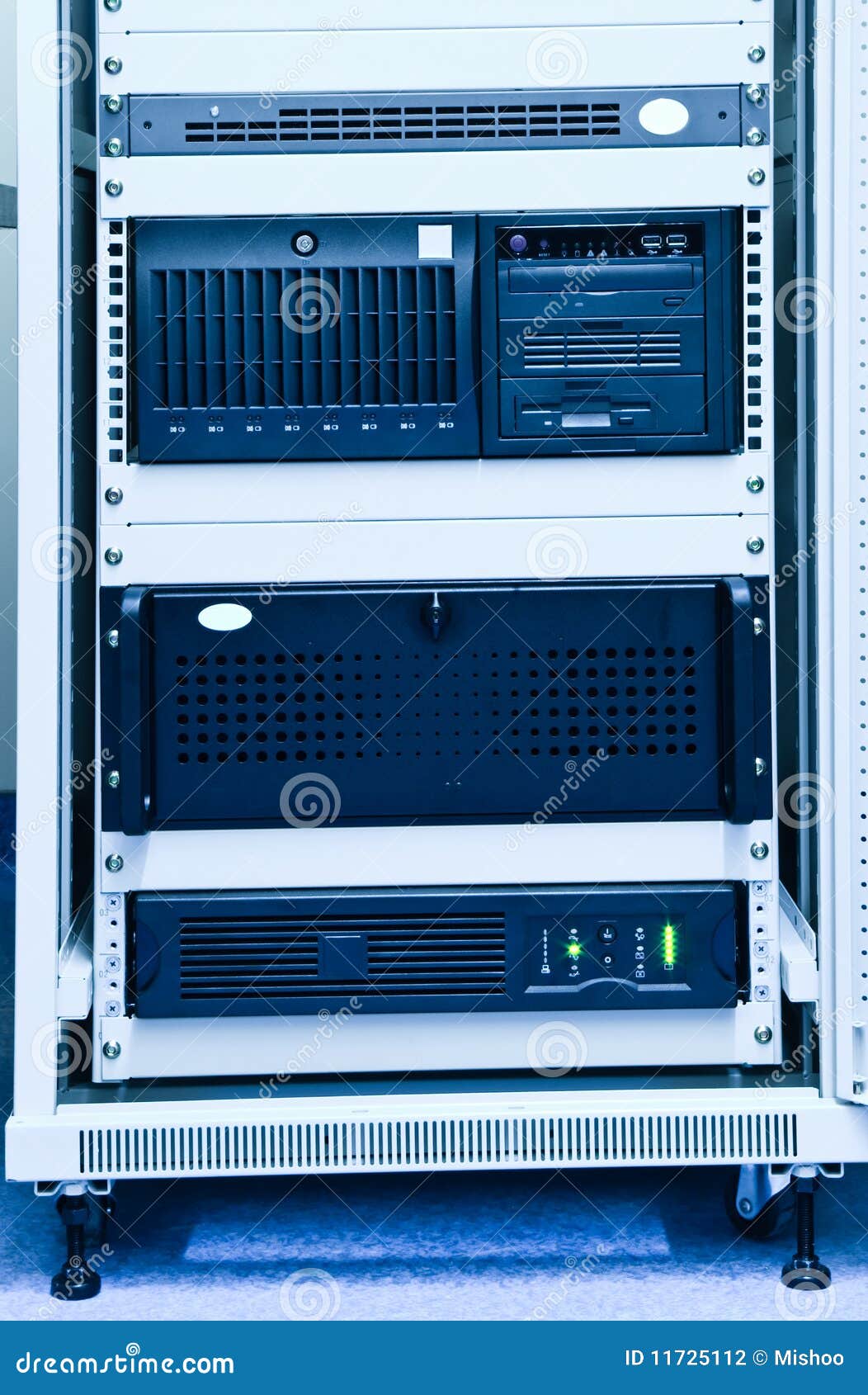 Rack with computers stock photo. Image of security, rack - 11725112