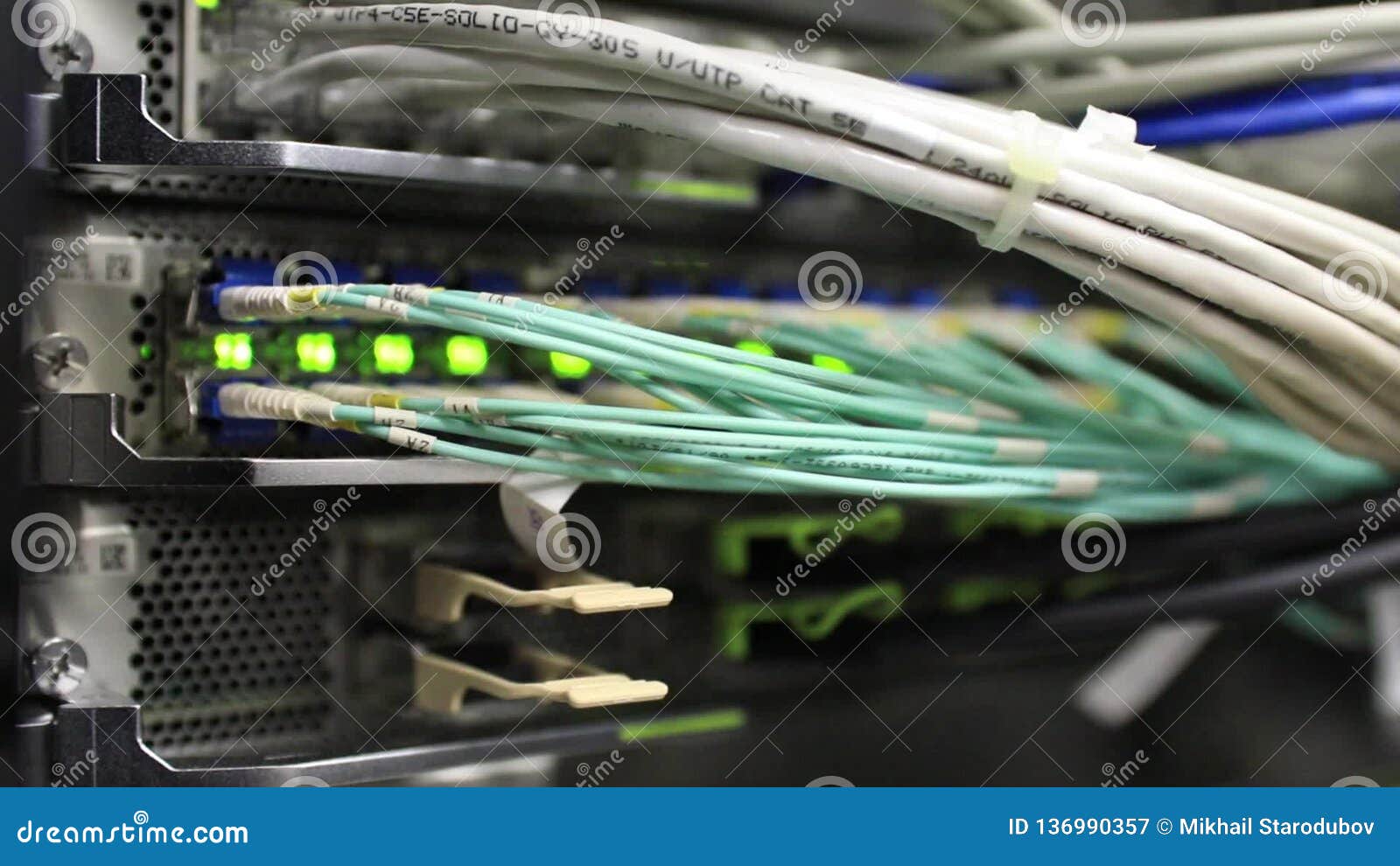 Rack in the data center stock video. Video of hand, chassis - 136990357