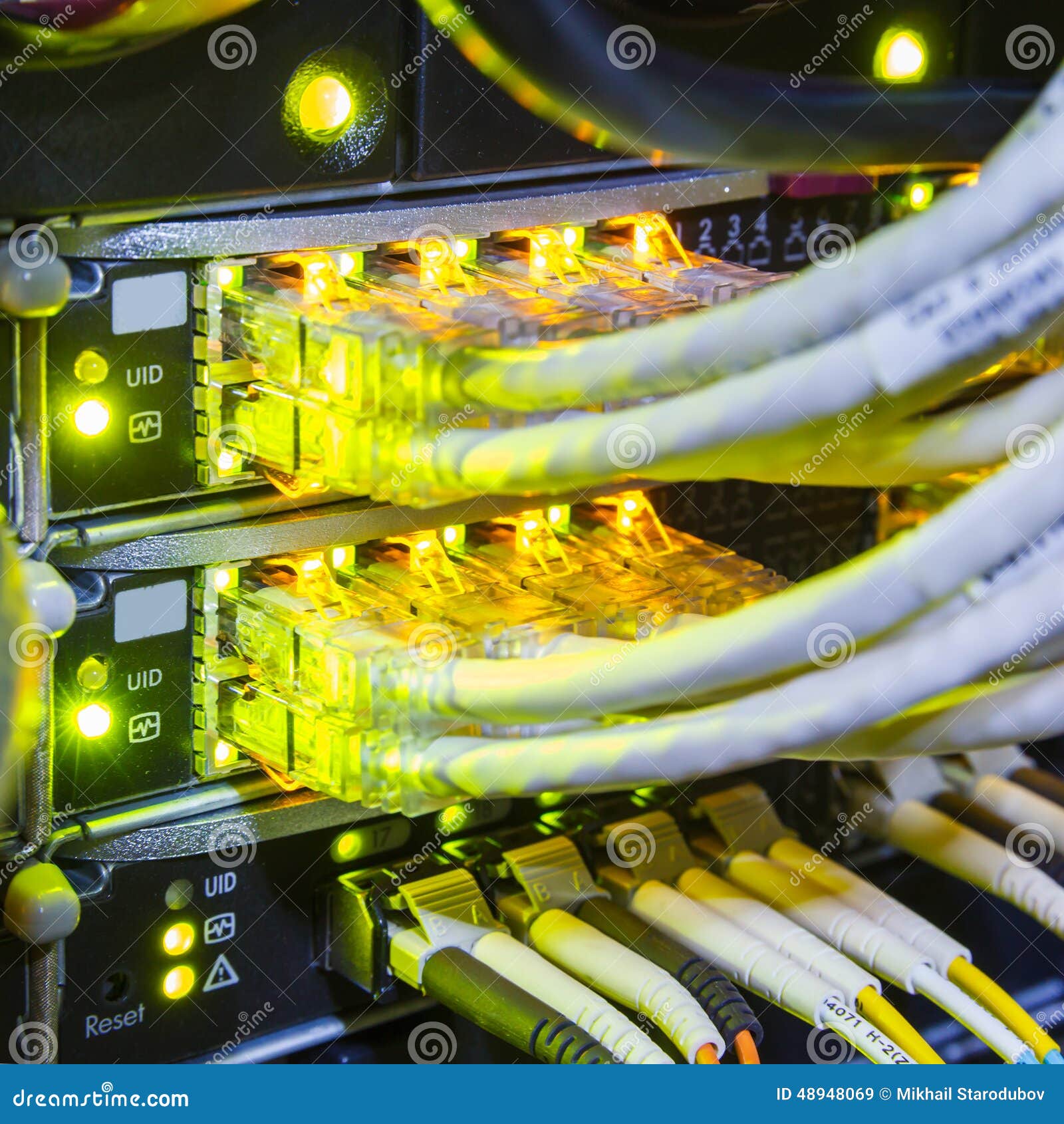 Rack in the data center stock image. Image of cat5, communications ...