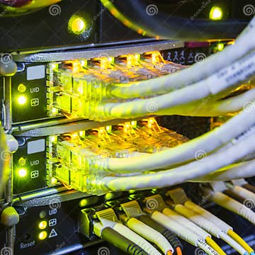 Rack in the data center stock image. Image of cat5, communications ...
