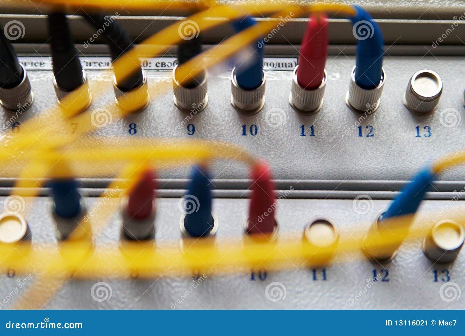 Rack Fiber-optic Connections Stock Image - Image of cables, commercial ...