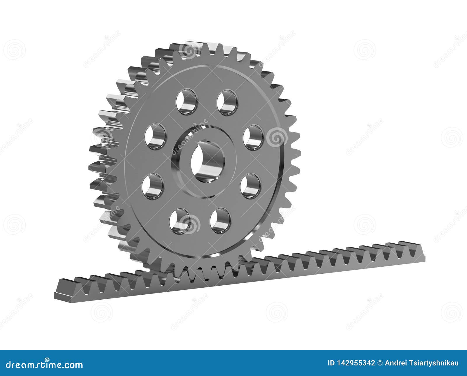 Rack Gear. Image of a Rack with a Rolling Gear Wheel. Sliding Gate ...