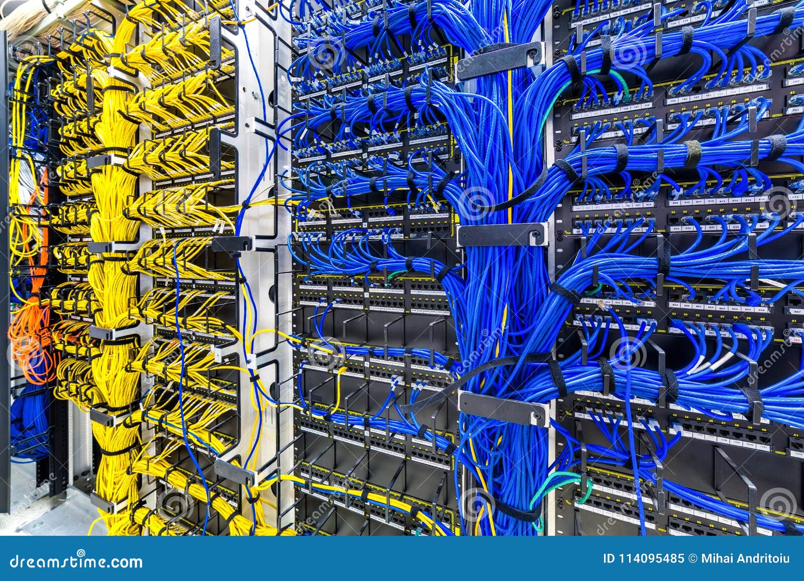 Rack with Generic Ethernet Cat5e Cables Stock Image - Image of generic ...