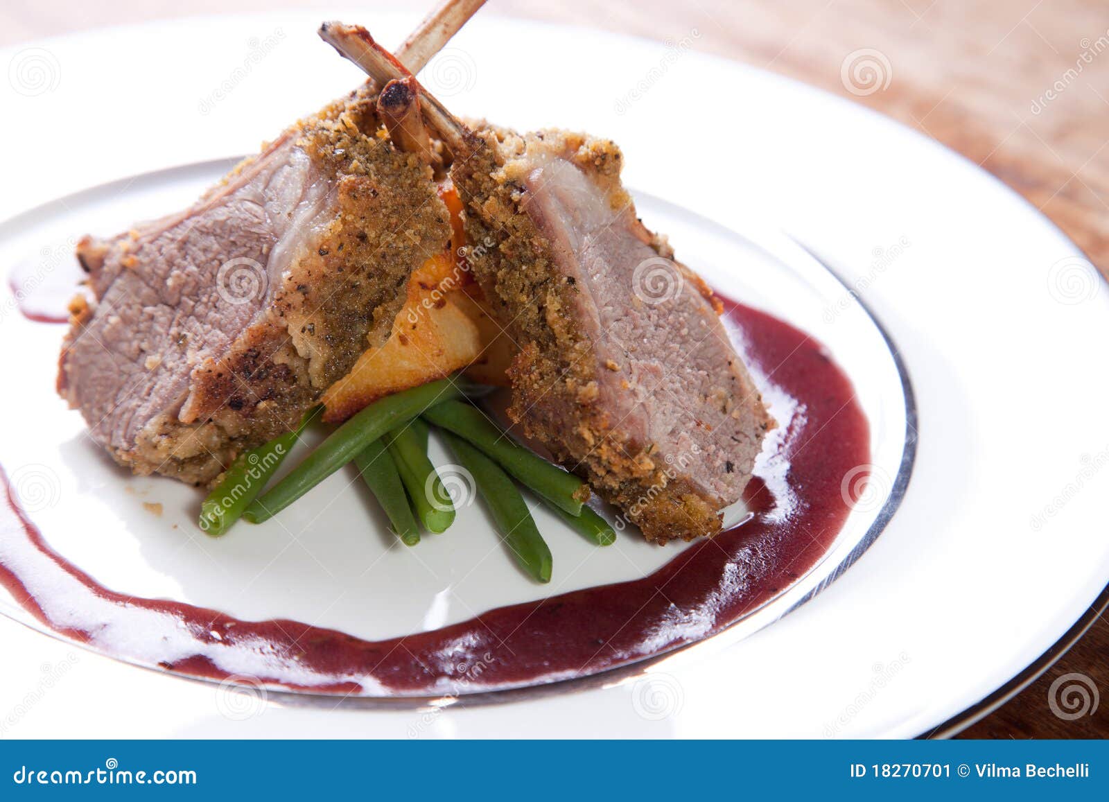 Rack of lamb stock image. Image of appetising, meat, fried - 18270701
