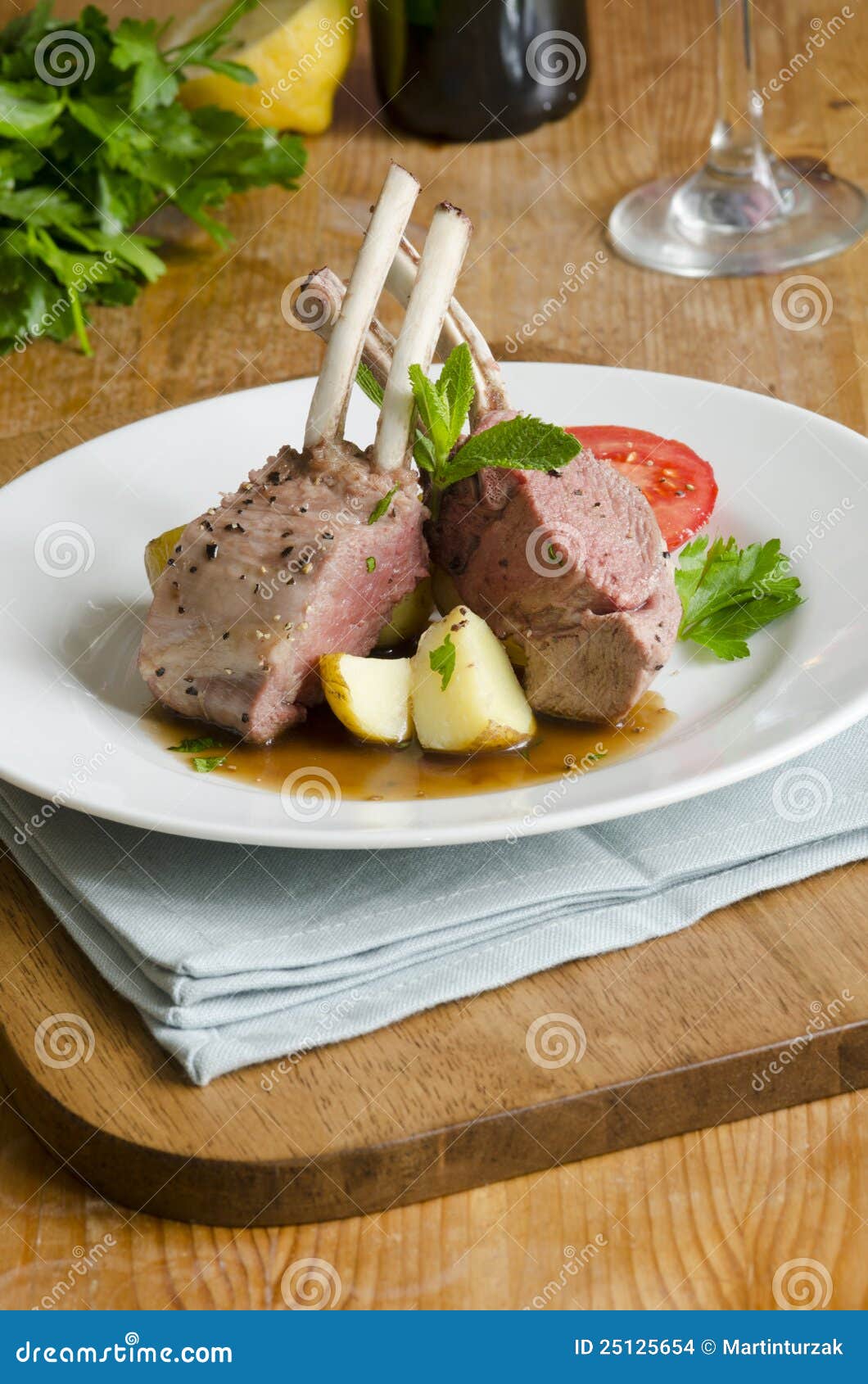 Rack of lamb stock photo. Image of parsley, gravy, freshness - 25125654