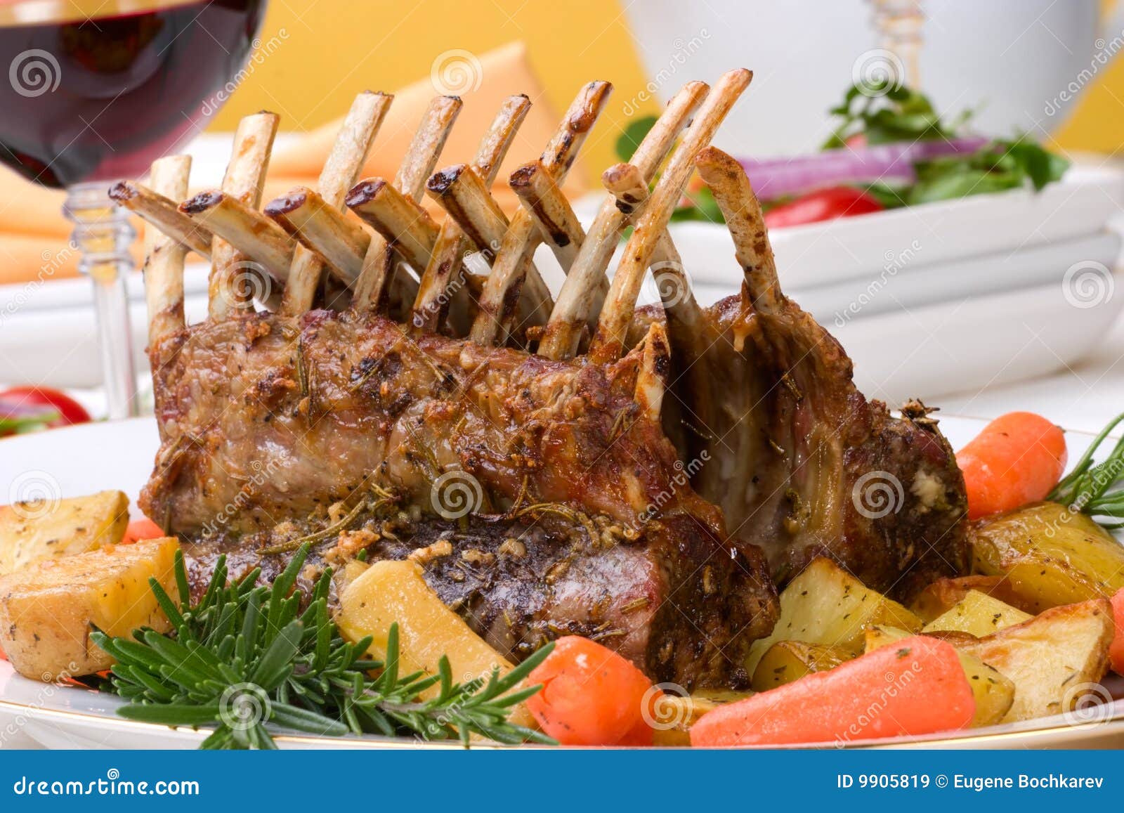 Rack of Lamb stock image. Image of roasted, hungry, juicy - 9905819