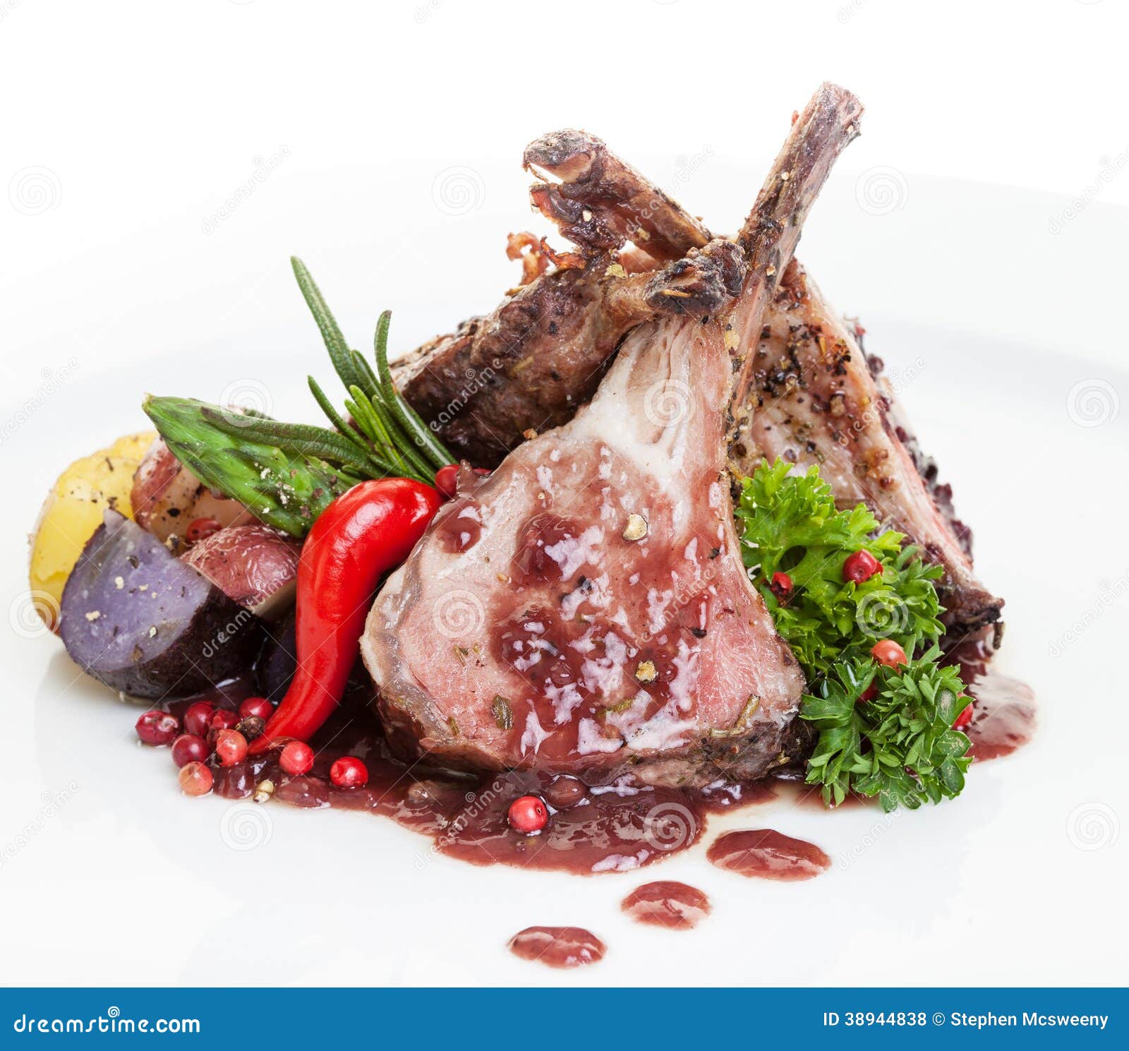 Rack of Lamb stock photo. Image of green, broiled, barbecue - 38944838