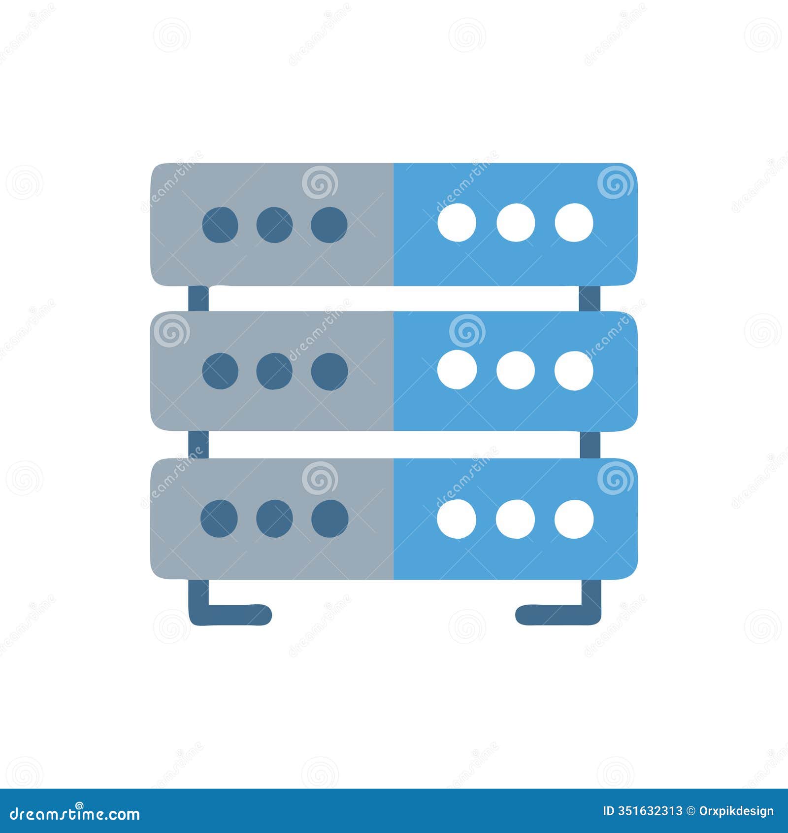 Rack Mount Icon for Server Applications Stock Illustration ...
