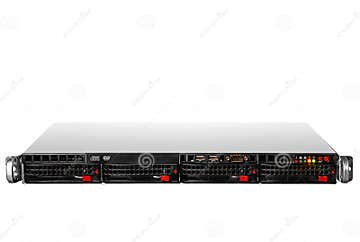 Rack Mount Server Front View Isolated on White Stock Photo - Image of ...