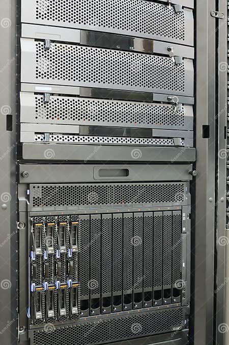 Rack mounted blade servers stock image. Image of hard - 18835921