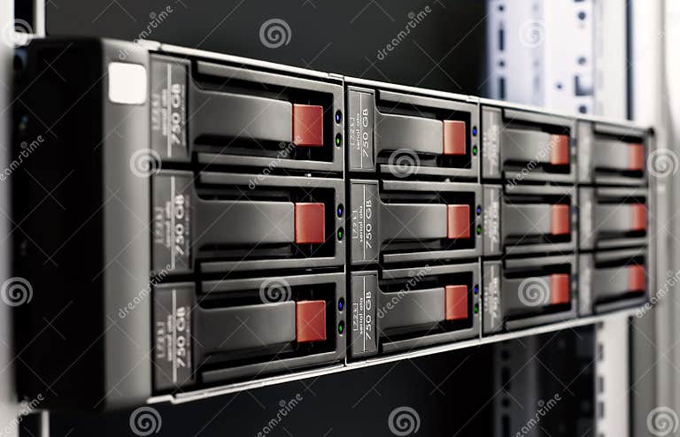 Rack-mounted disk array stock image. Image of apple, equipment - 4719515