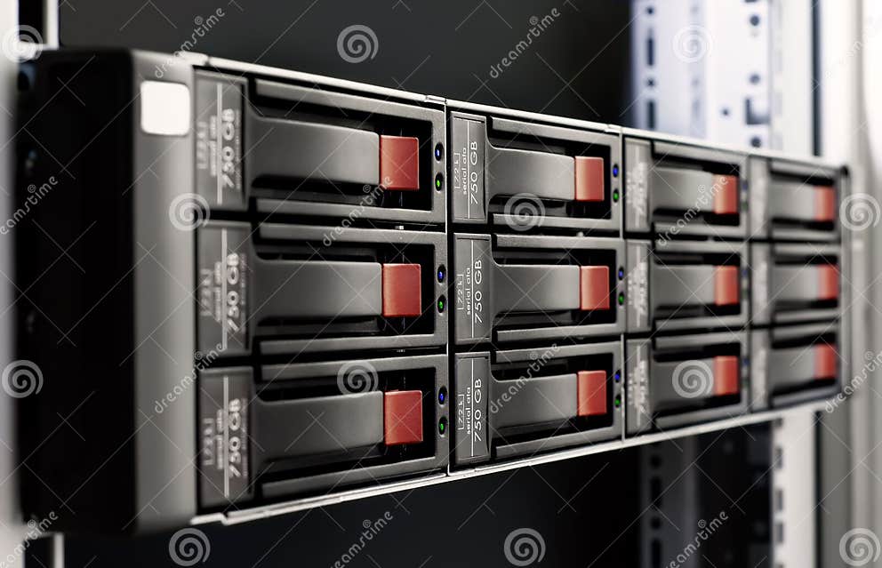Rack-mounted disk array stock image. Image of apple, equipment - 4719515