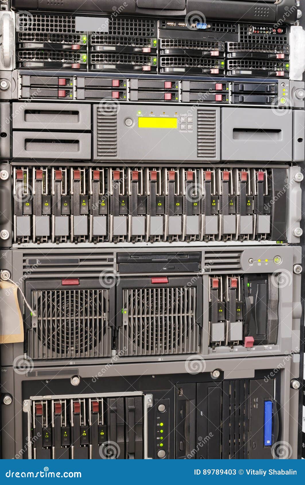 Rack Mounted Equipment Background Stock Image - Image of computer, disk ...