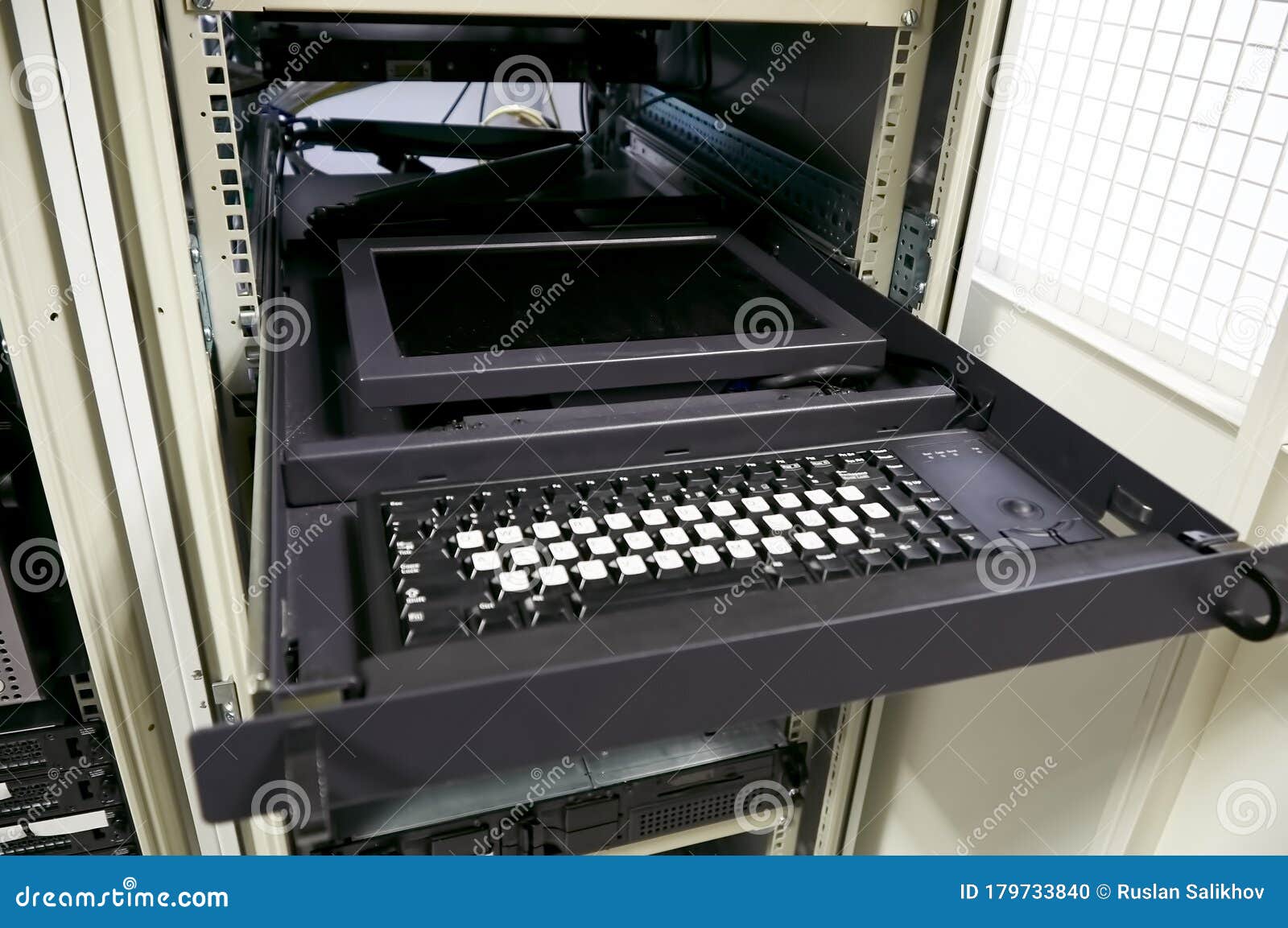 Rack Mounted Management Console of Enterprise Server. Server Management ...