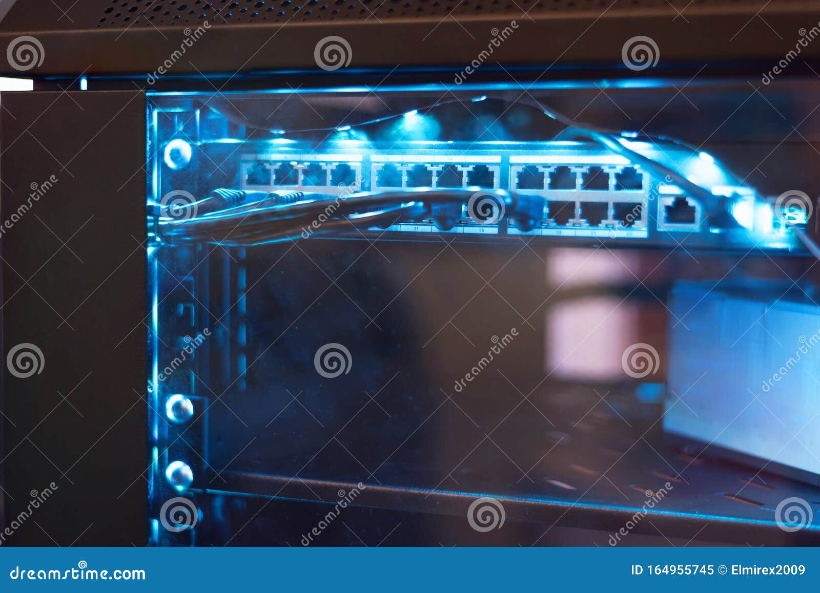 Rack Mounted Servers in a Server Room, Close Up Stock Image - Image of ...