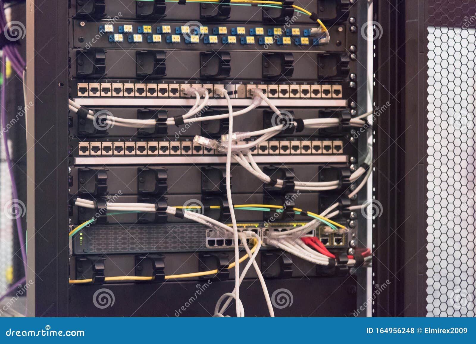 Rack Mounted Servers in a Server Room, Close Up Stock Photo - Image of ...