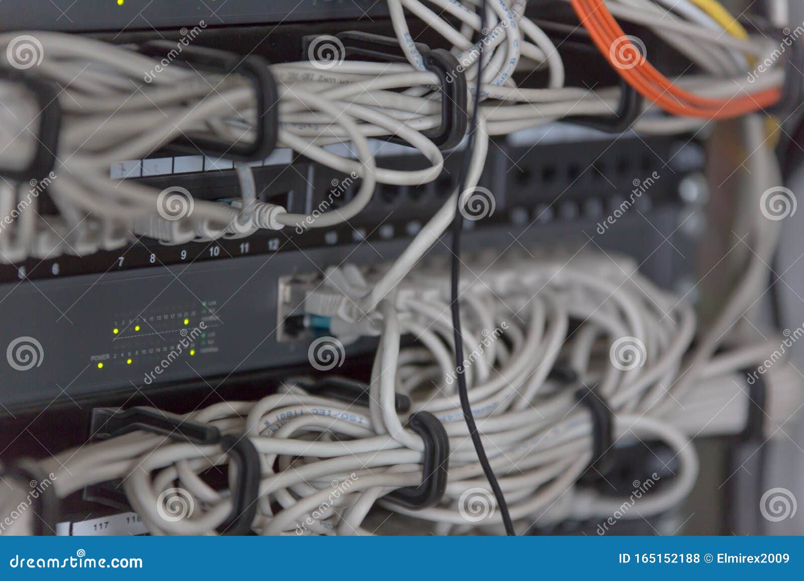 Rack Mounted Servers in a Server Room, Close Up Stock Photo - Image of ...