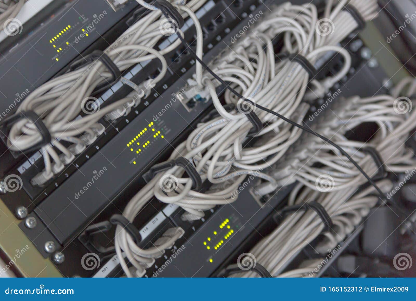Rack Mounted Servers in a Server Room, Close Up Stock Photo - Image of ...