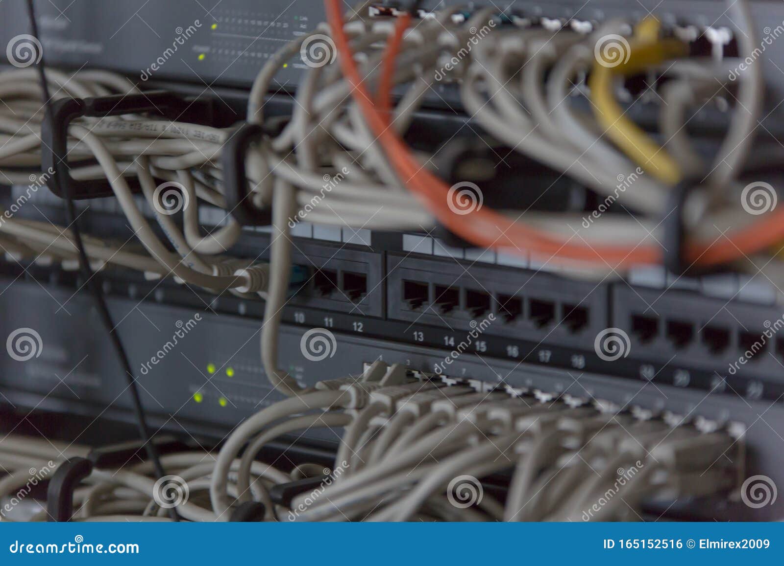 Rack Mounted Servers in a Server Room, Close Up Stock Photo - Image of ...