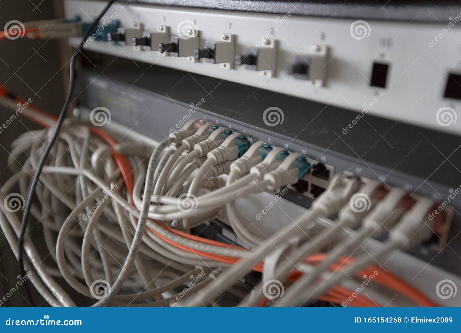 Rack Mounted Servers in a Server Room, Close Up Stock Photo - Image of ...