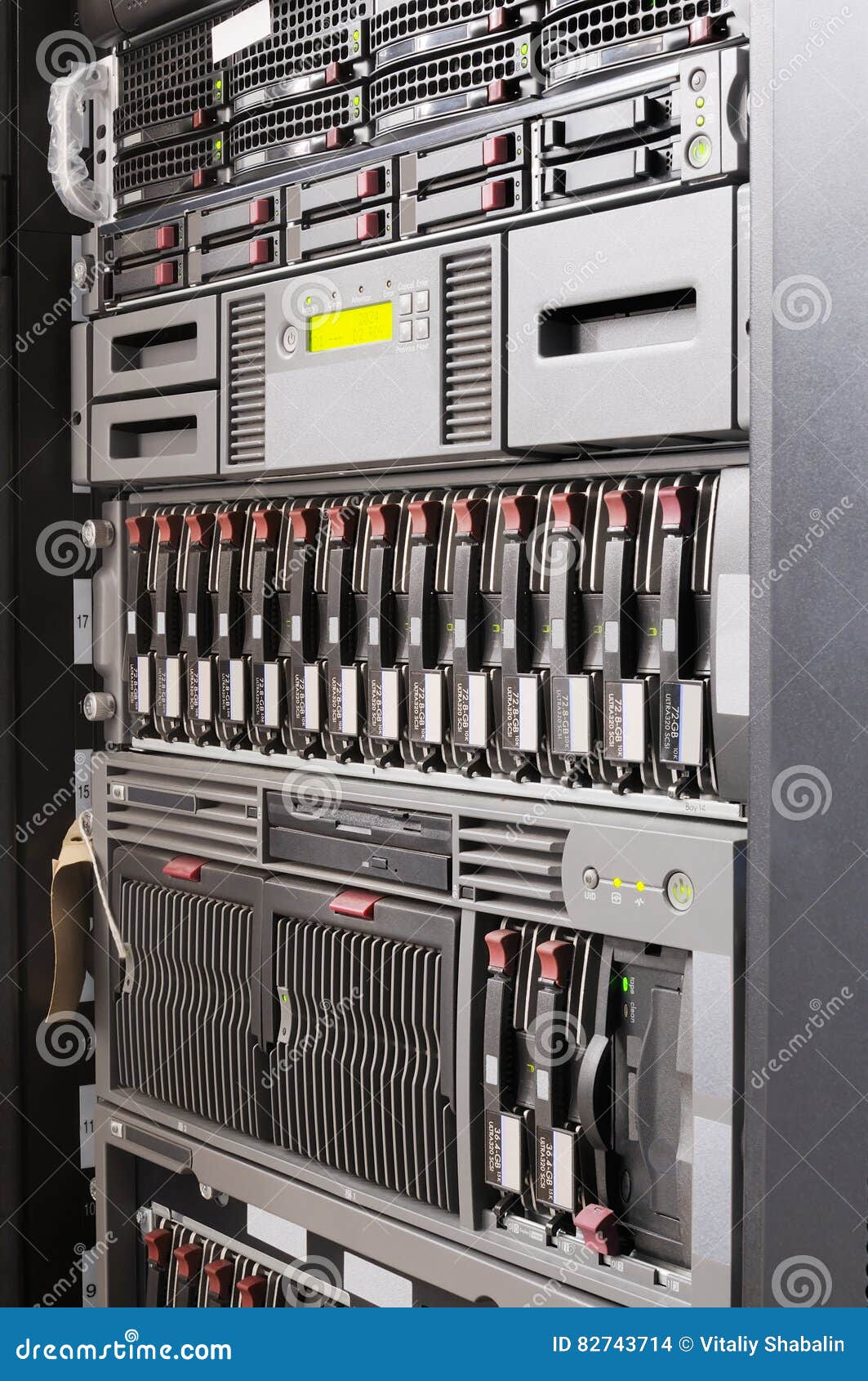 Rack mounted servers stock photo. Image of hardware, mount - 82743714