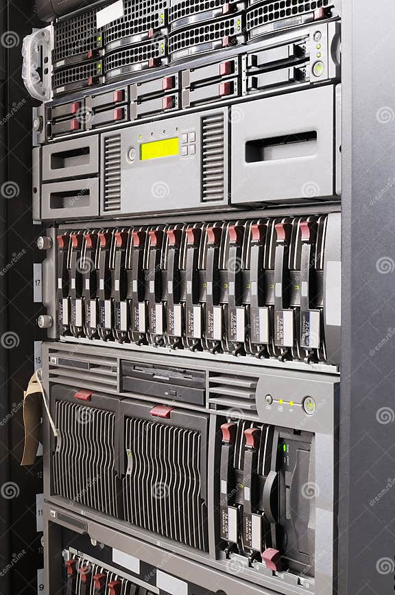 Rack mounted servers stock photo. Image of hardware, mount - 82743714