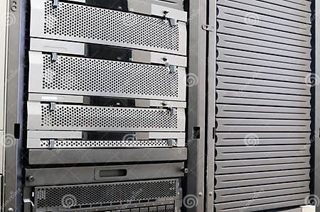 Rack Mounted System Storage Stock Photo - Image of black, equipment ...