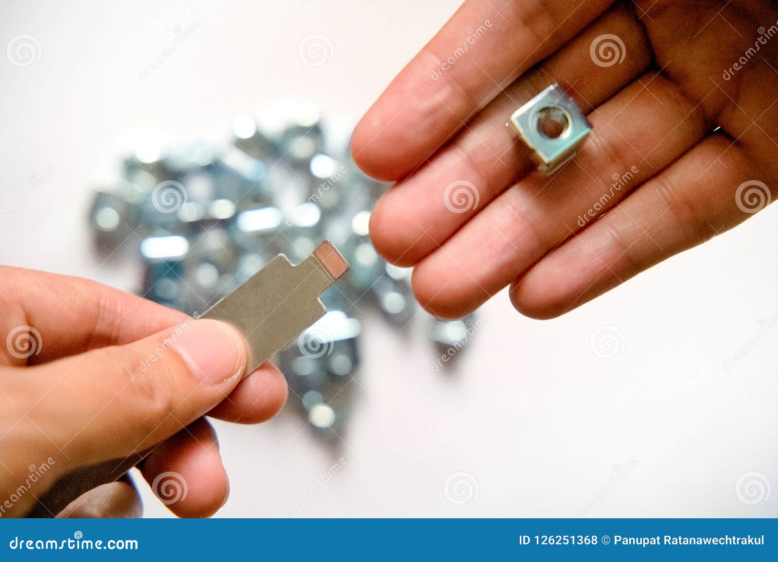 Rack Mounting Equipment Cage Nuts with Rack Studs . Stock Photo - Image ...