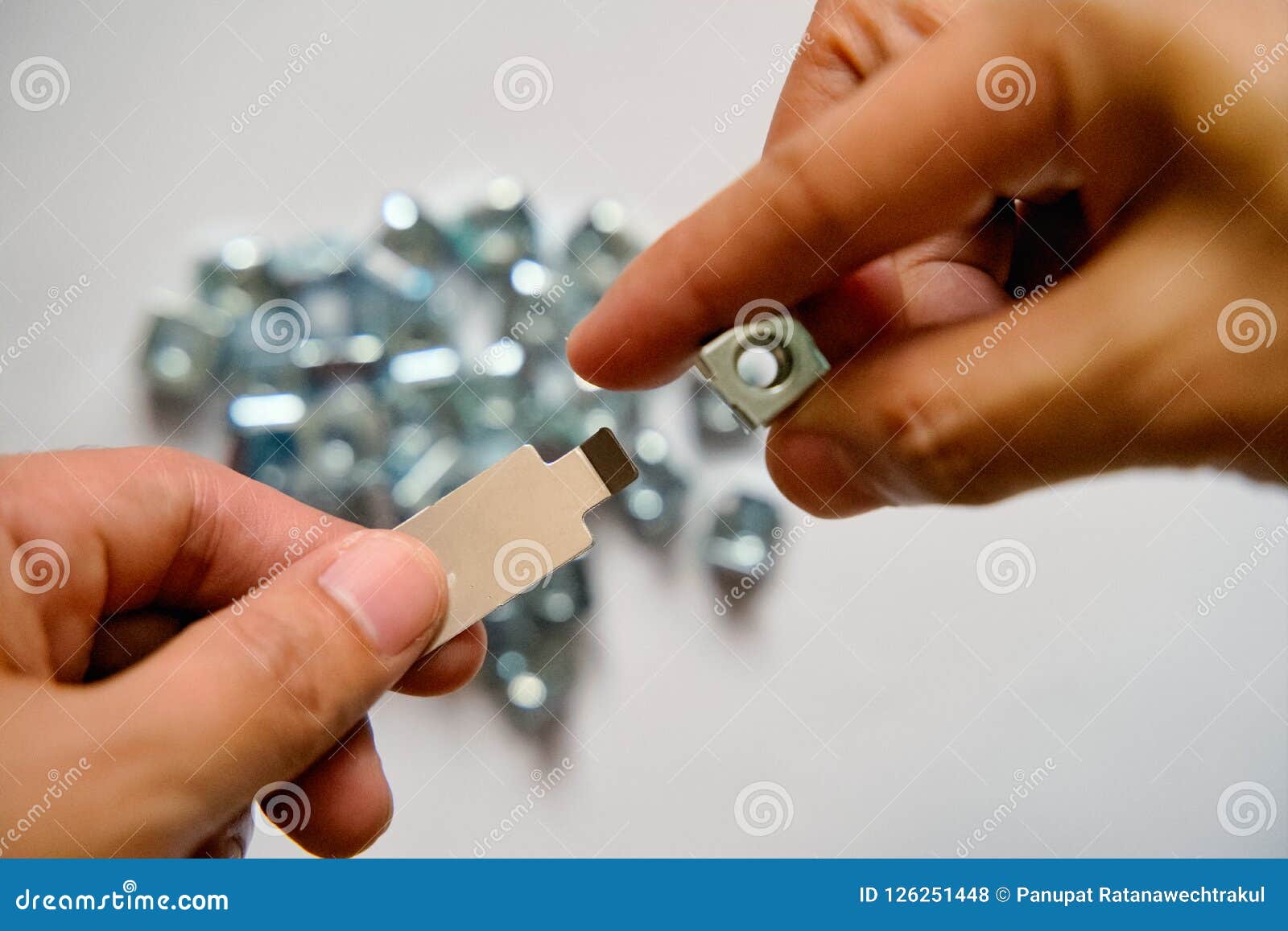 Rack Mounting Equipment Cage Nuts with Rack Studs . Stock Photo - Image ...