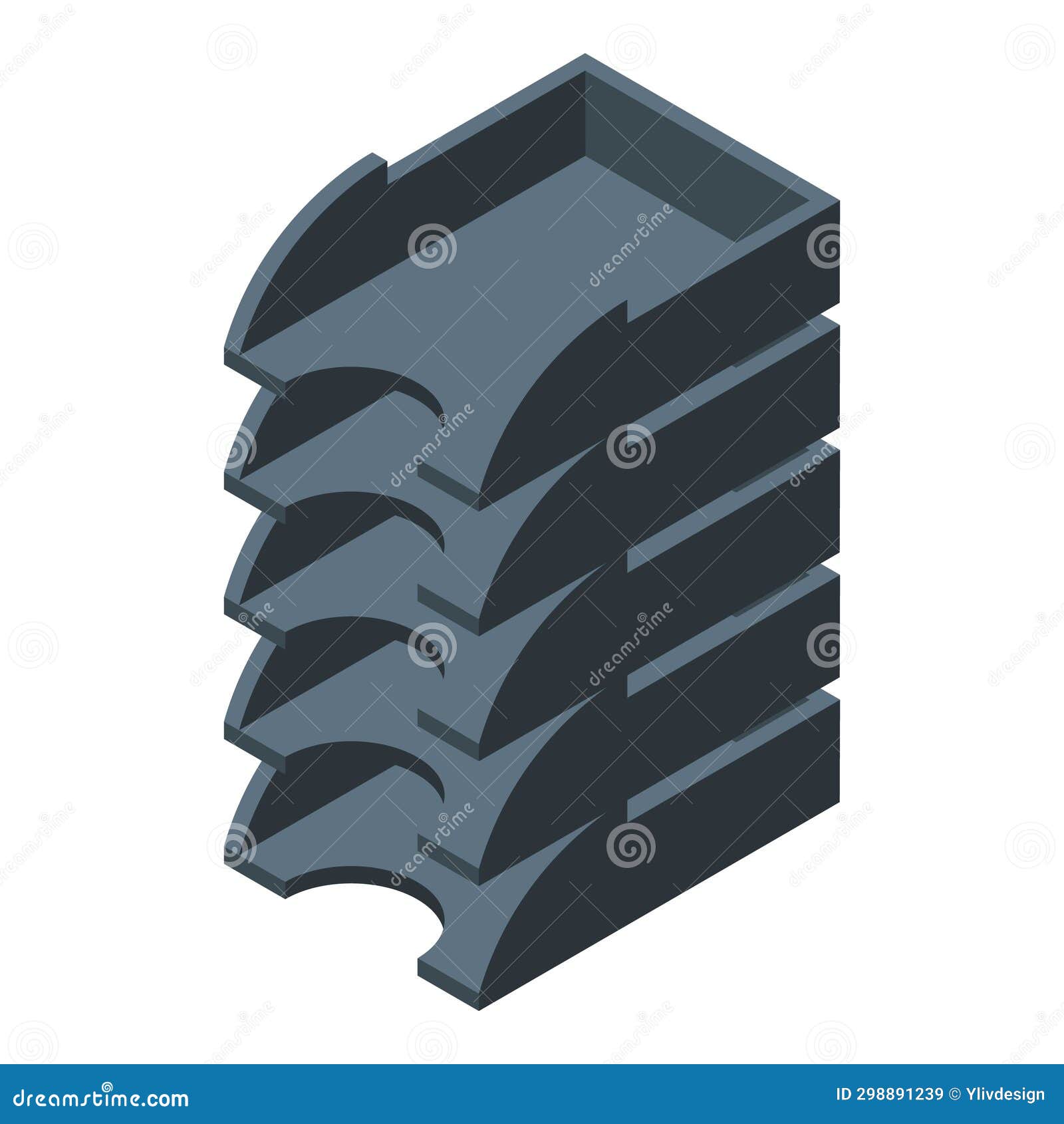 Rack Paper Tray Icon Isometric Vector. Folder Desk Shelf Stock Vector ...