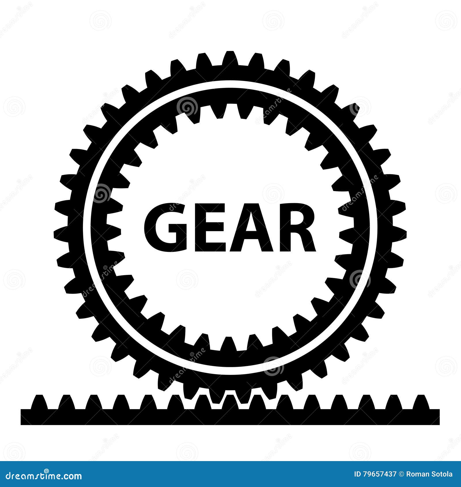 Rack With Pinion Gear. Toothed Rack And Pinion Gear. 3D Rendering ...