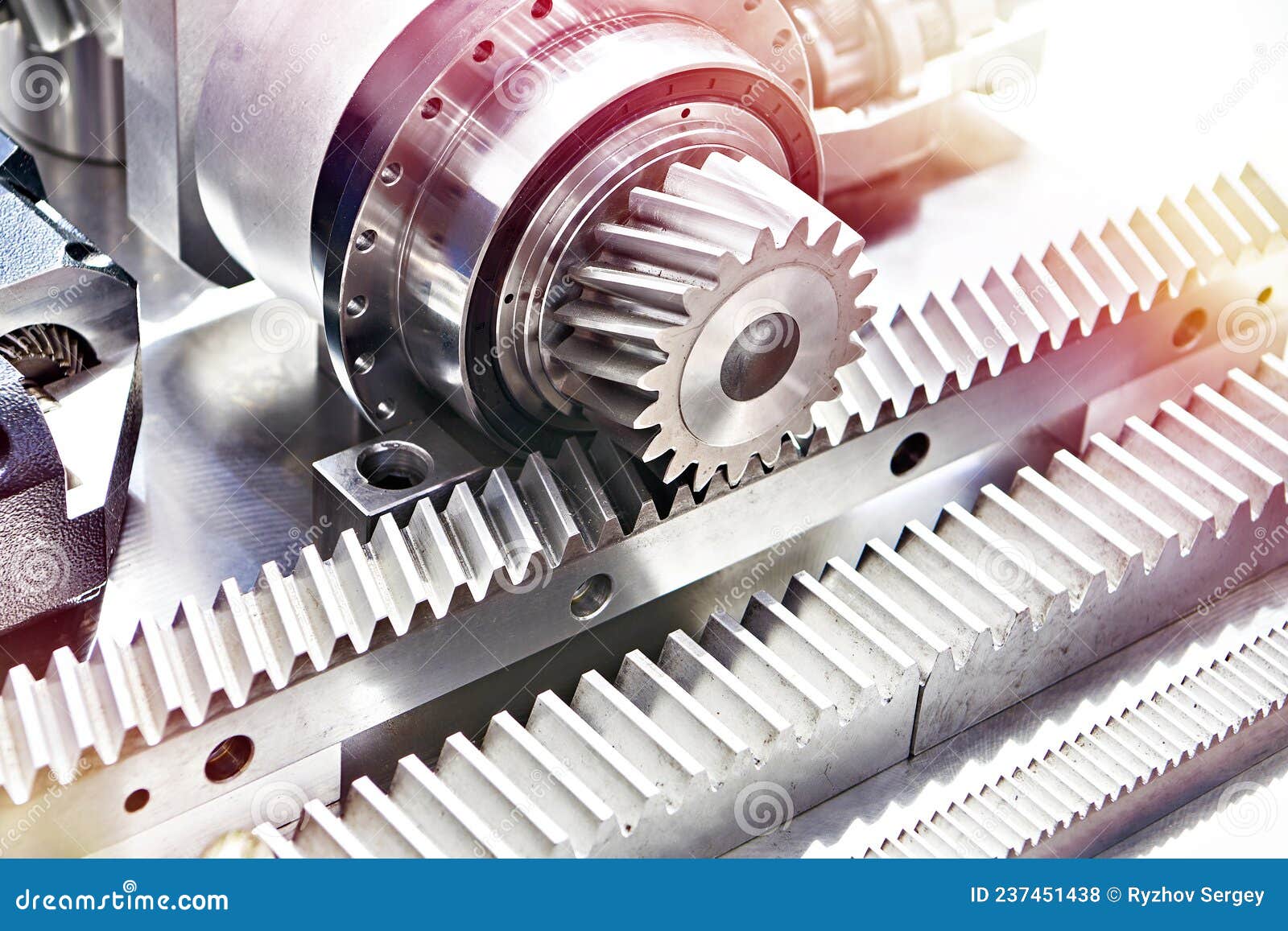 Rack and Pinion is a Type of Linear Actuator Stock Photo - Image of ...