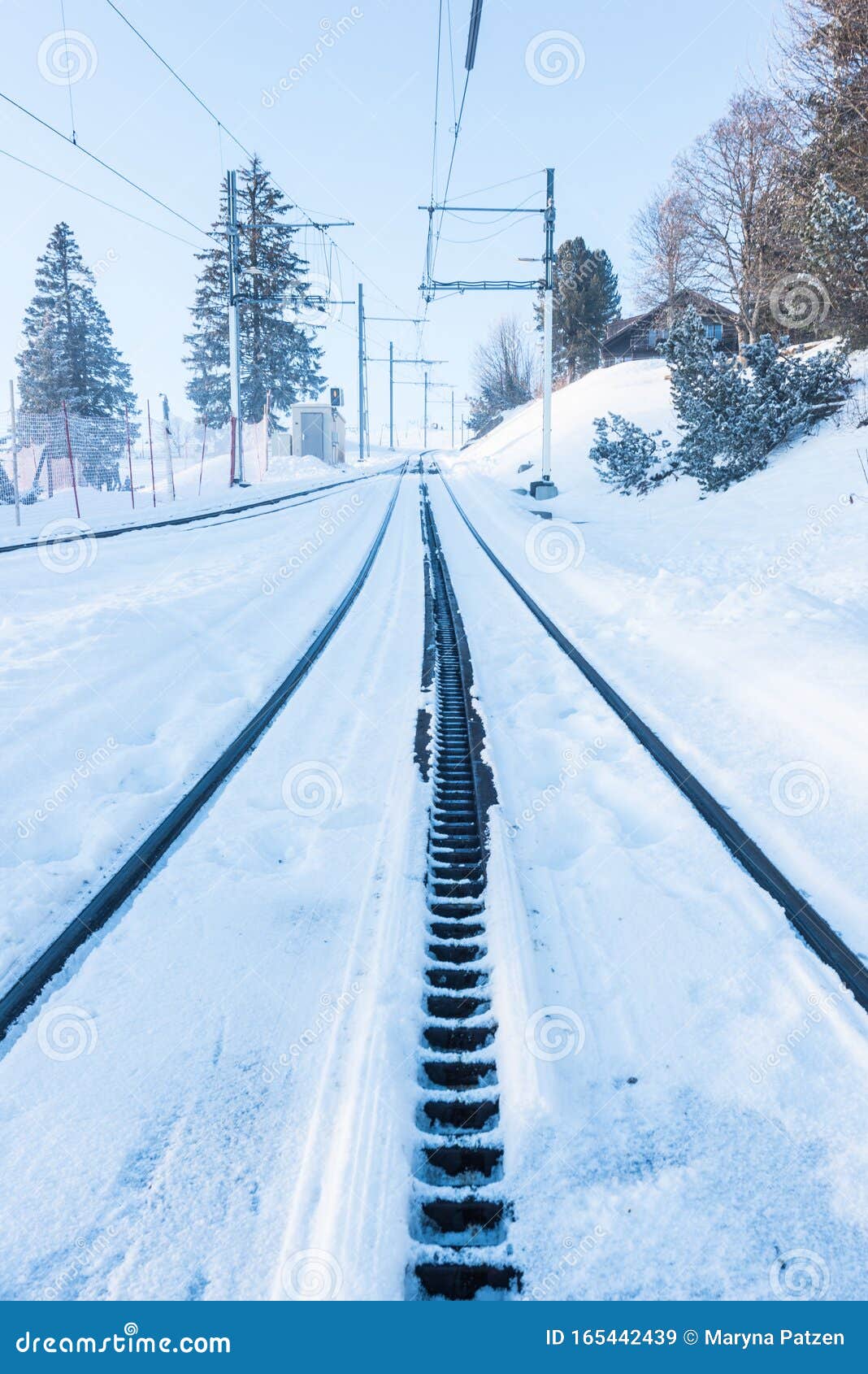 Rack Railway in the Swiss Alps Stock Image - Image of gradient ...