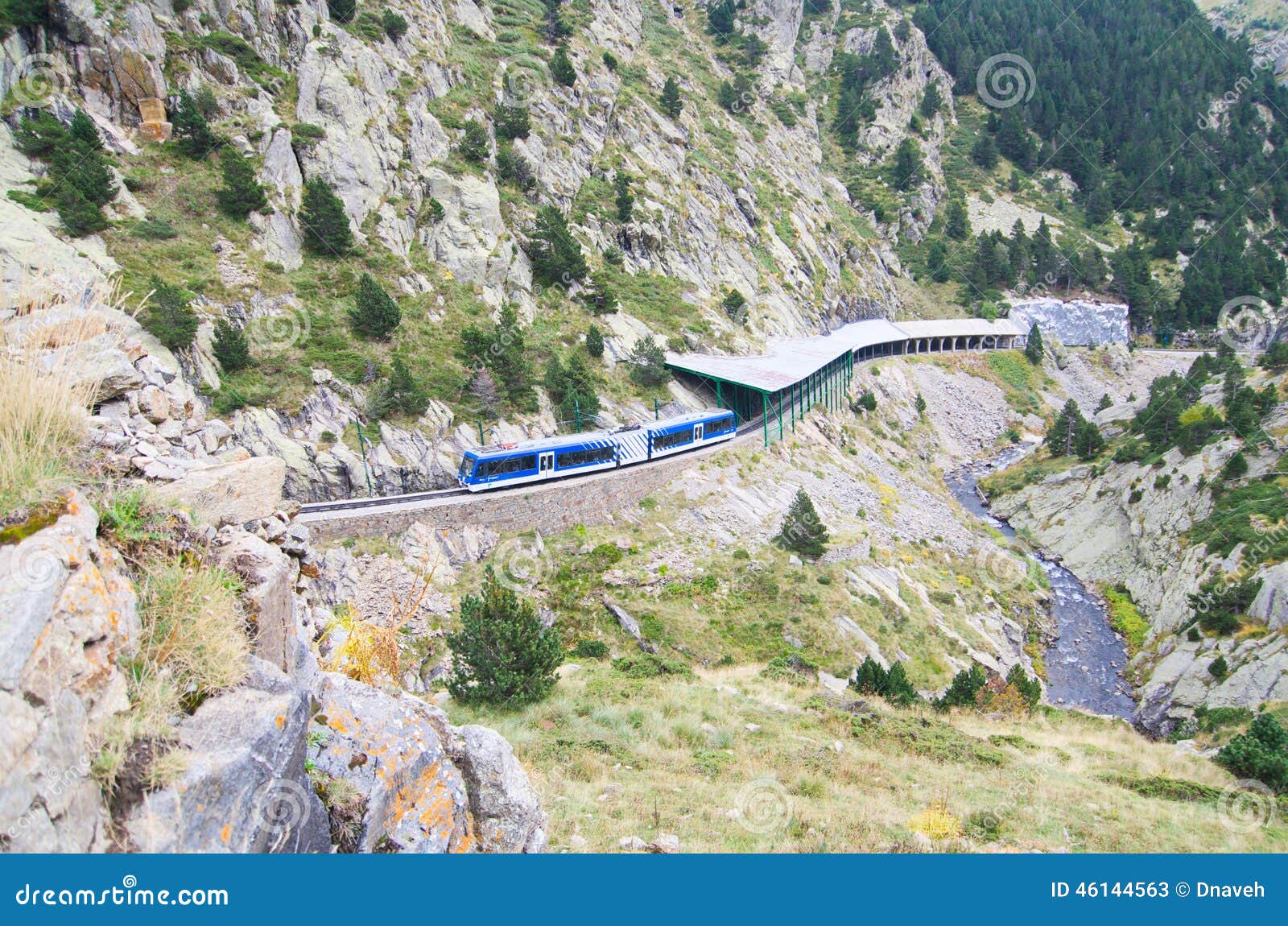 Rack Railway of Vall De Nuria, Spain Stock Image - Image of catalonia ...