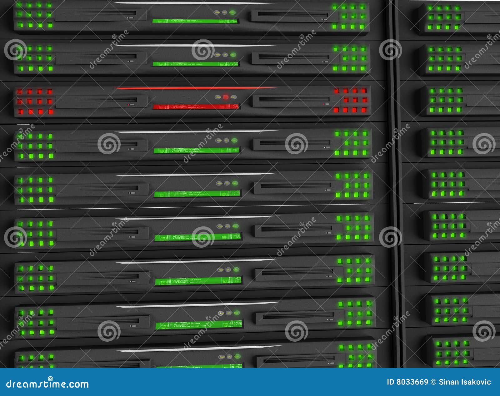 Rack server stock illustration. Illustration of network - 8033669