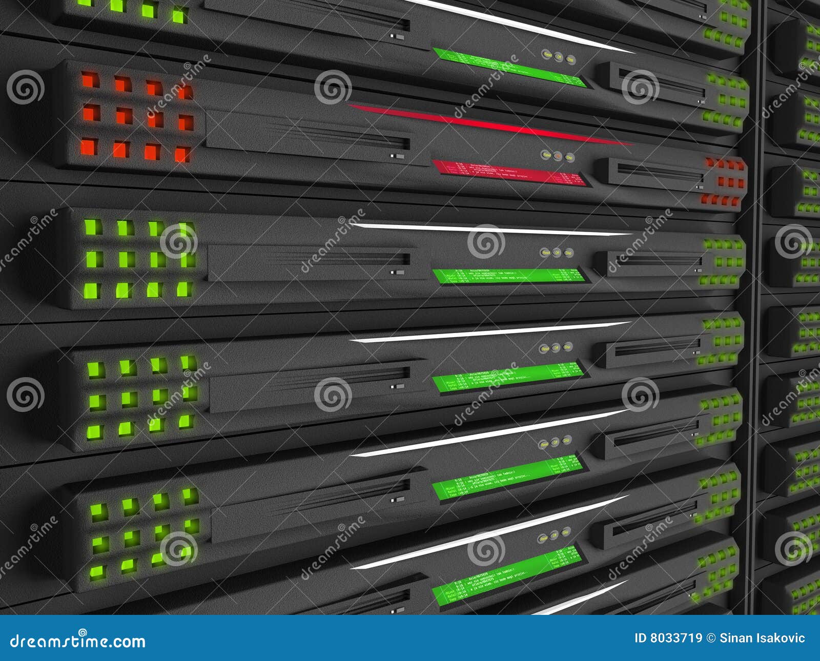 Rack server stock illustration. Illustration of computer - 8033719