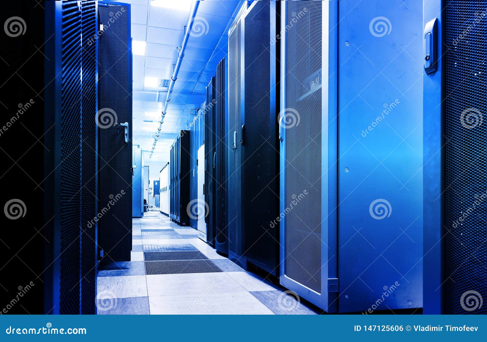 Rack Server Cabinet, Digital Composite Motion Blur 3d Rendering Stock ...