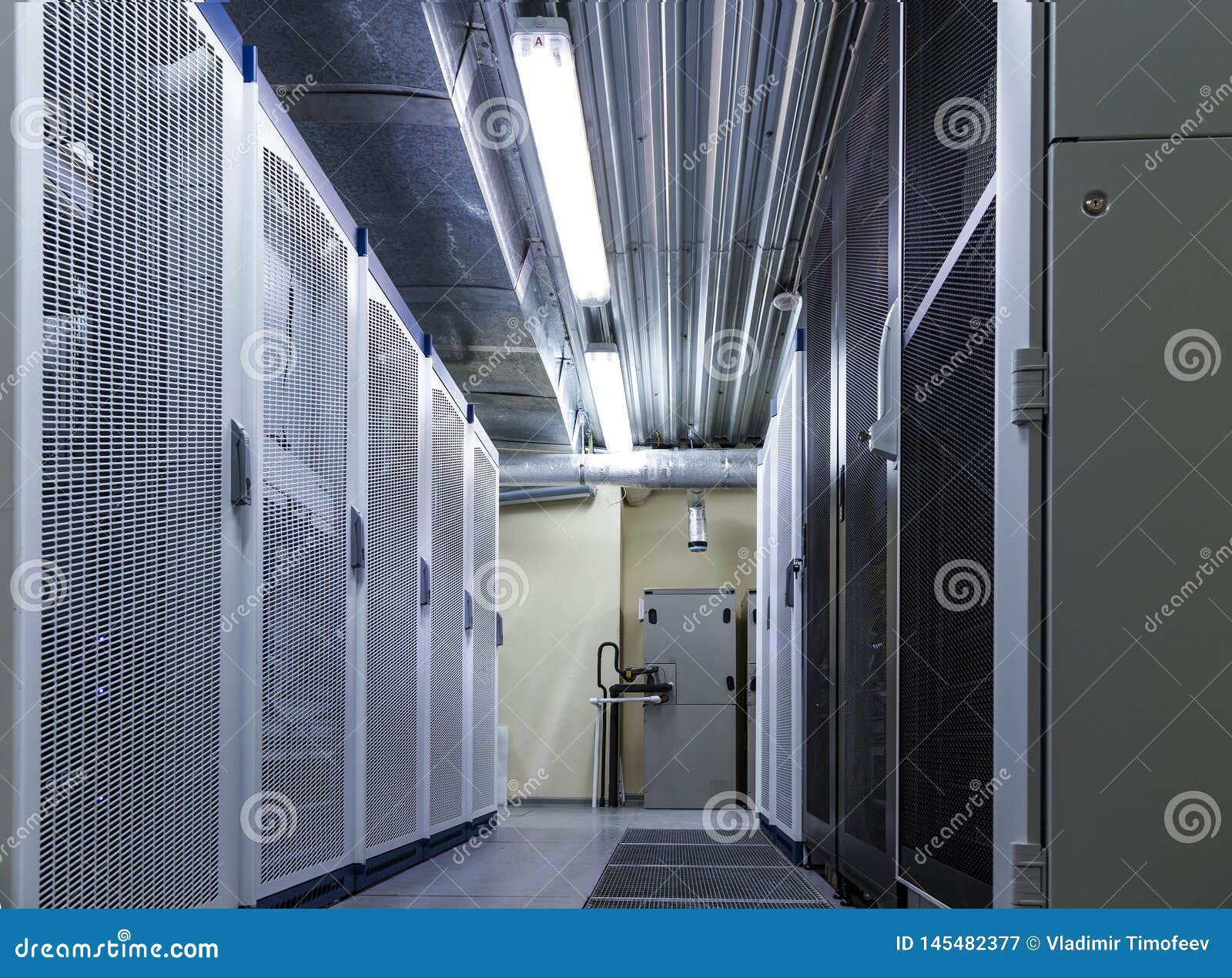 Rack Server Hardware in Big Data Center Stock Image - Image of company ...