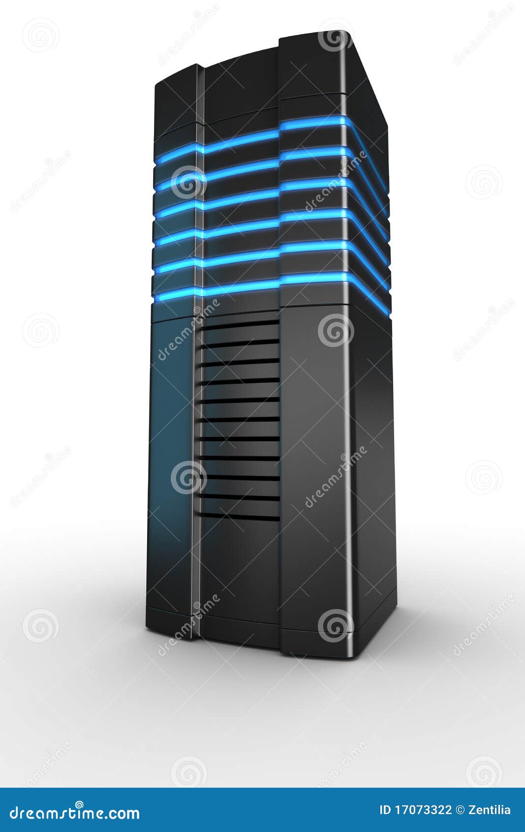 Rack Server on White Background Stock Illustration - Illustration of ...