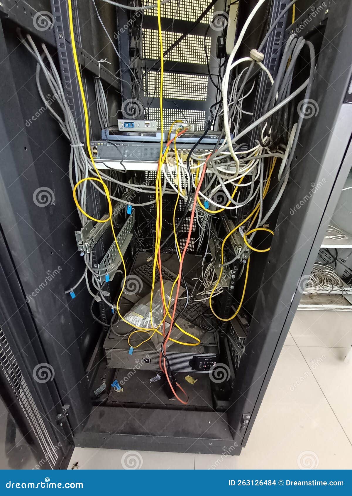Rack Server Wired Lan Switch Patch Core Fiber Optic Connection ...