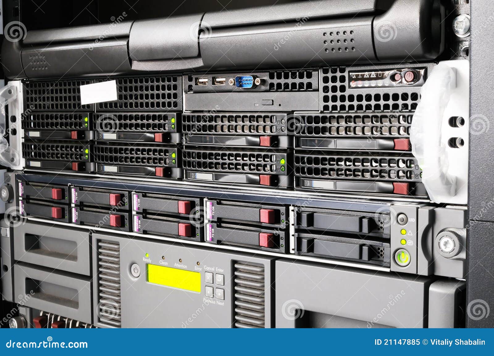 Rack servers stock image. Image of black, array, mounted - 21147885