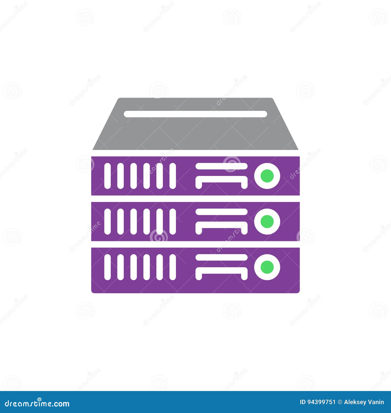Rack Servers Vector Icon, Colorful Sign. Stock Vector - Illustration of ...