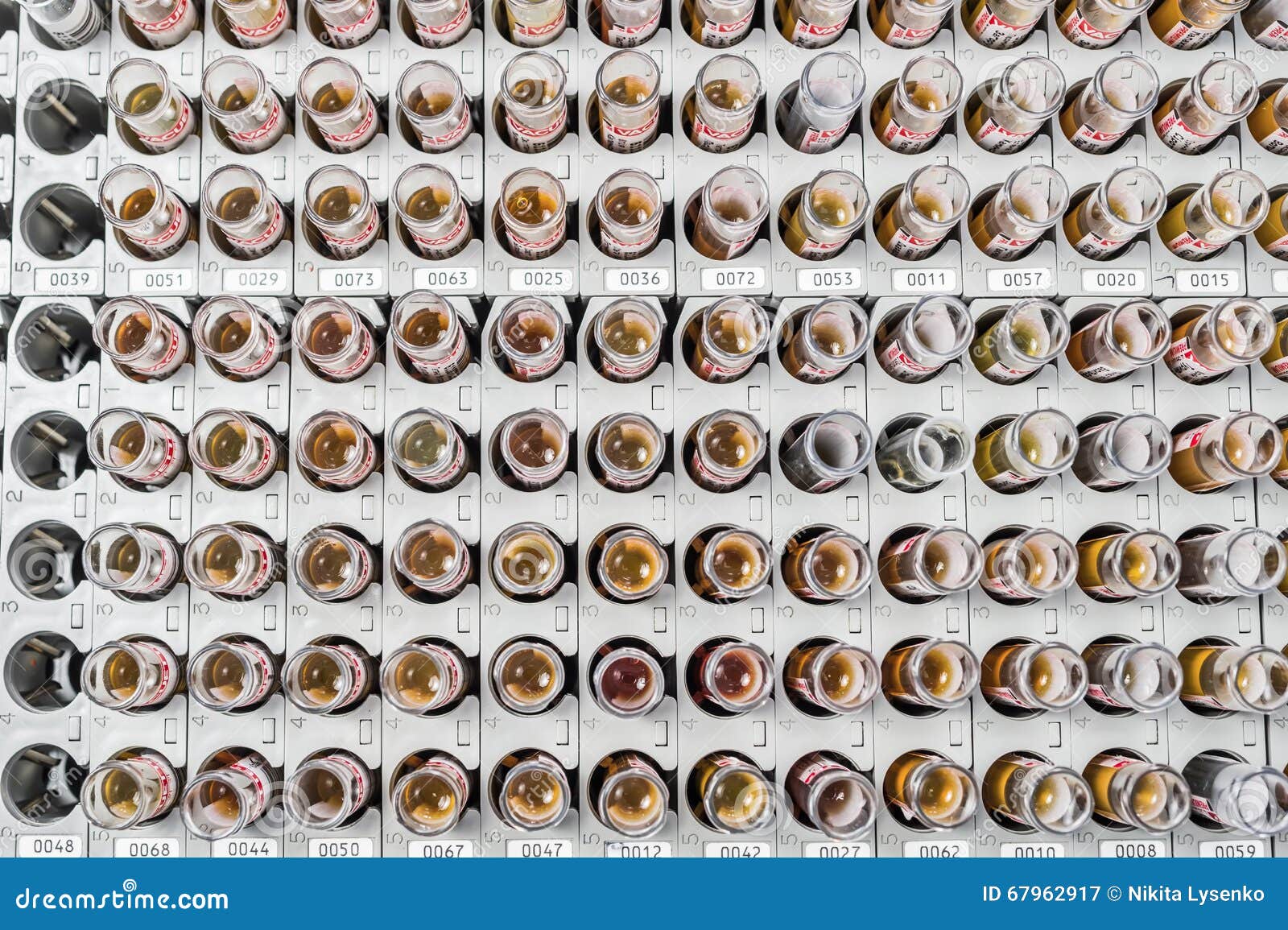 Rack with Several Tubes with Urinalysis Stock Image - Image of control ...