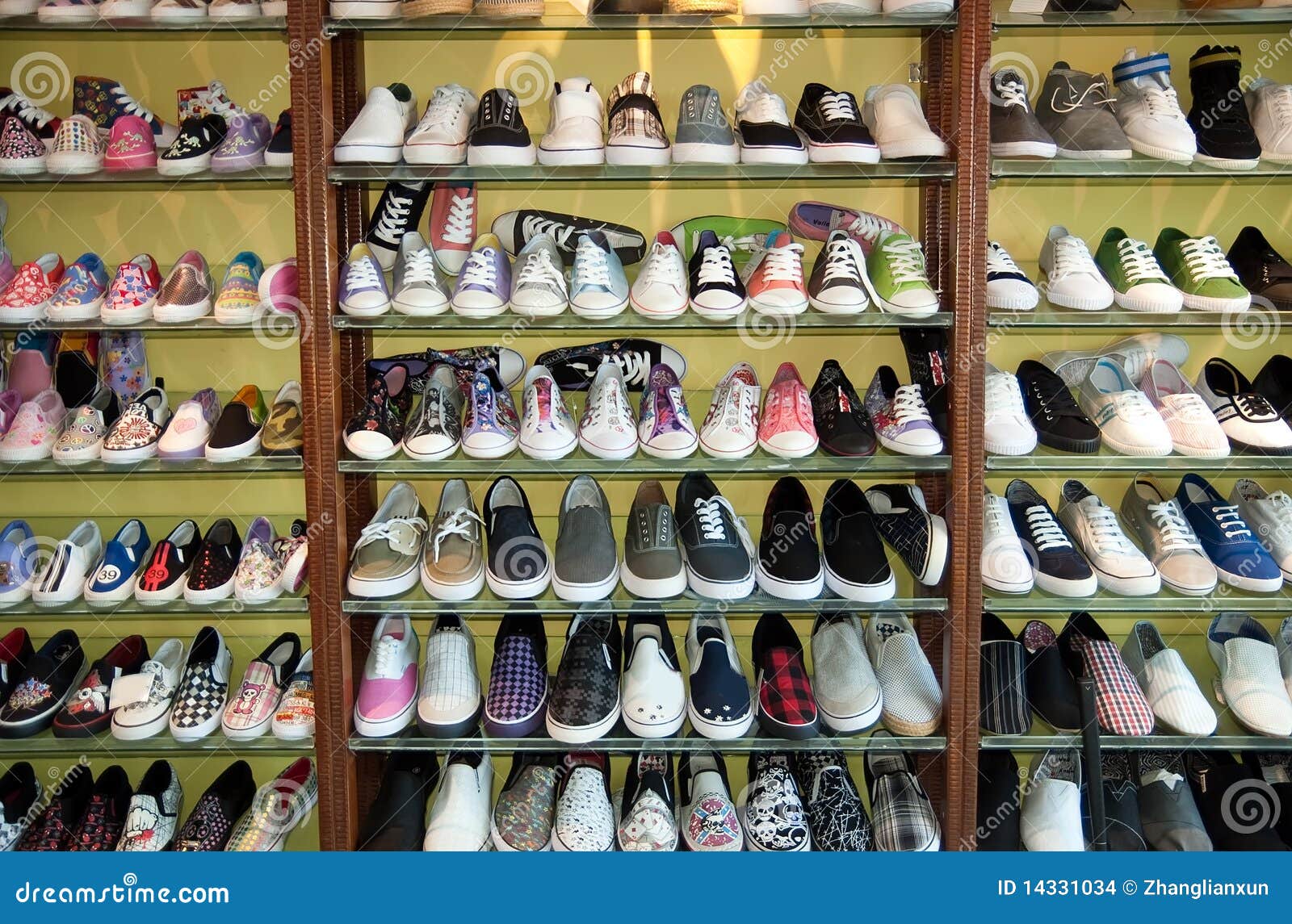 Rack of shoes stock photo. Image of shoes, strap, variety - 14331034