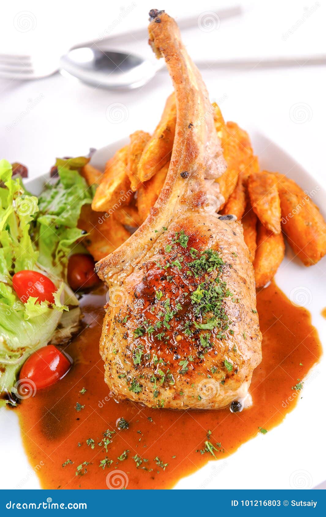 Rack of steak stock image. Image of bone, main, crust - 101216803