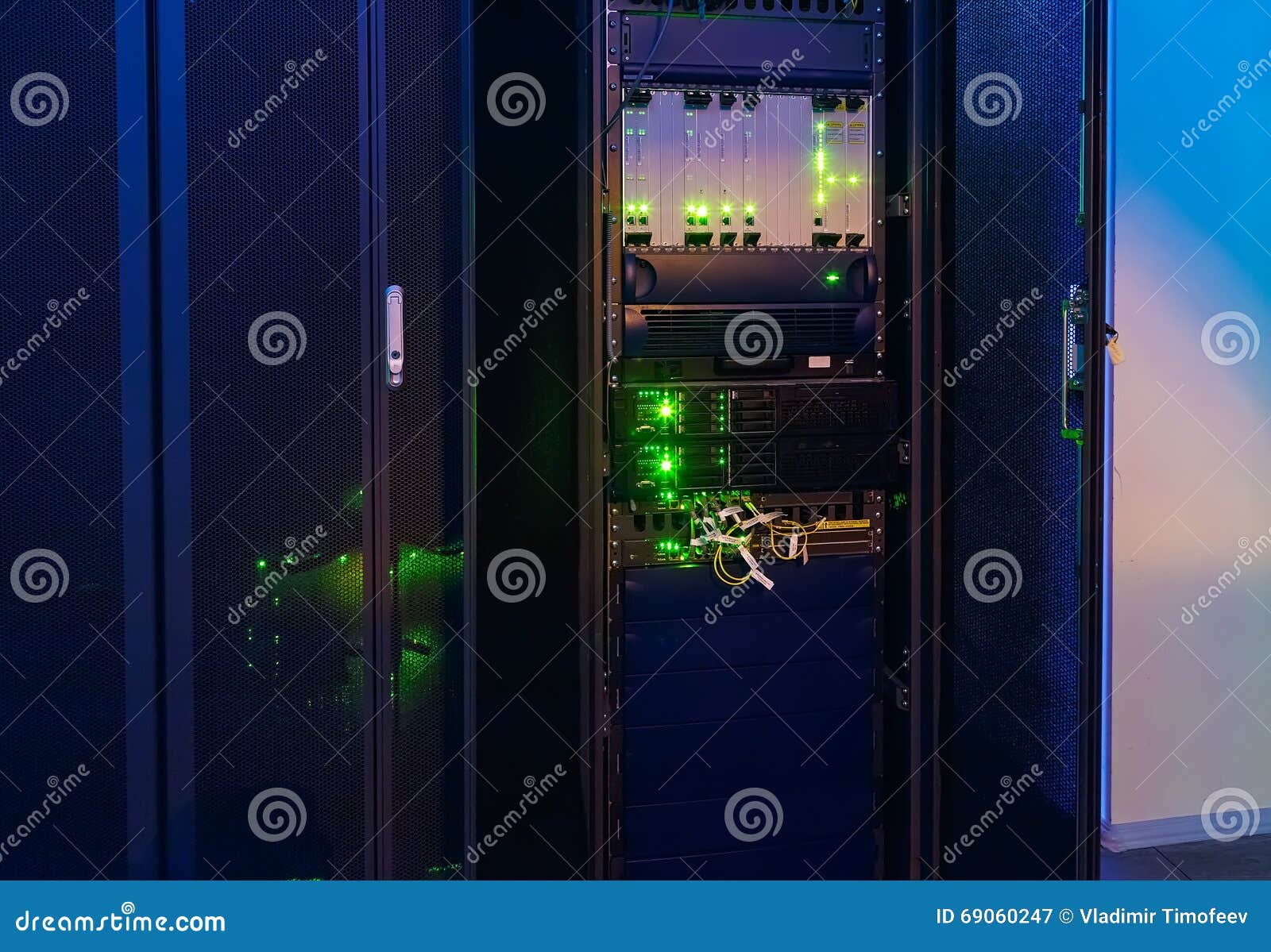 Telecommunications Rack With Patch Panel And Telephone Distribution ...