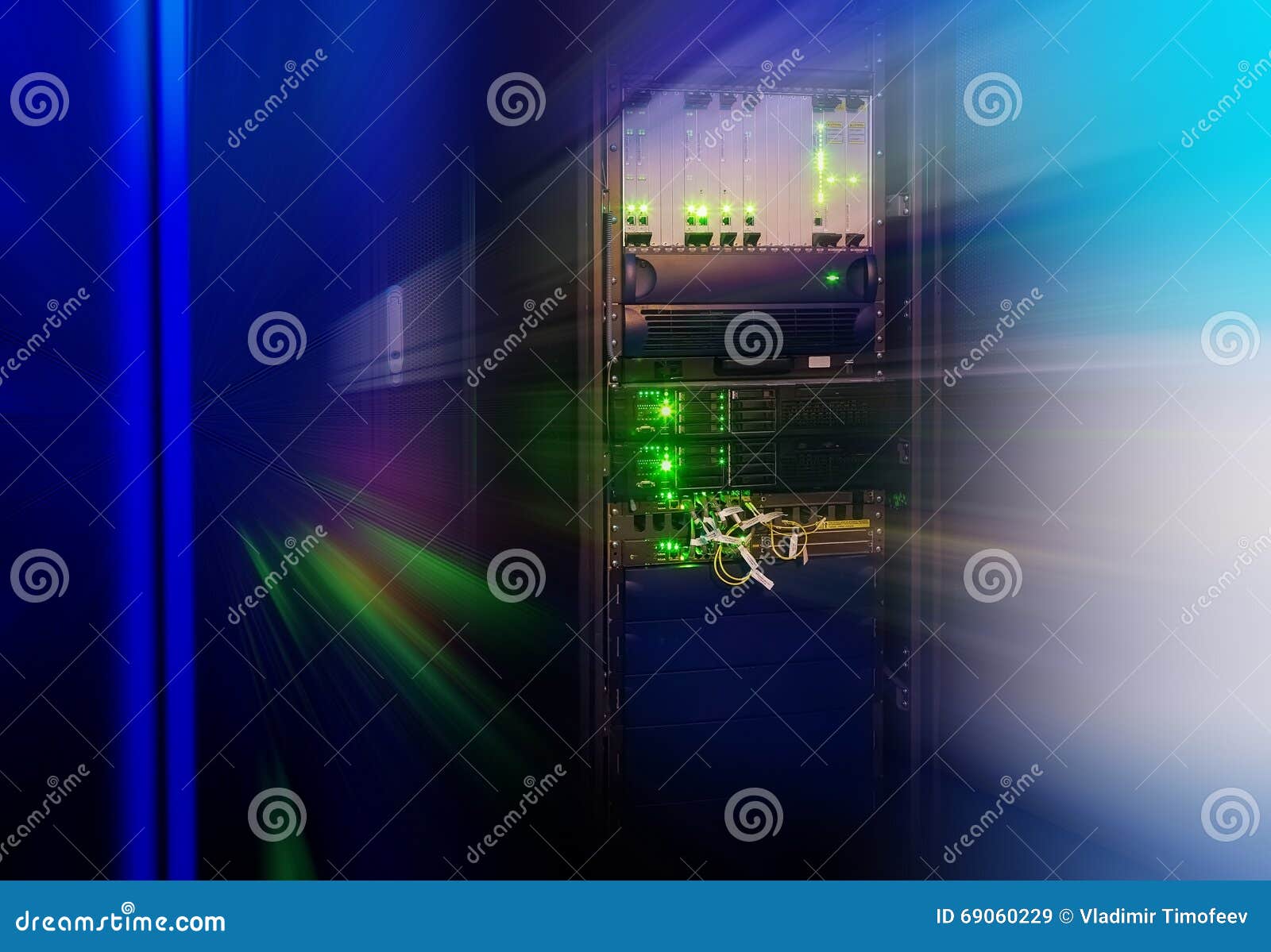 Telecommunications Rack With Patch Panel And Telephone Distribution ...