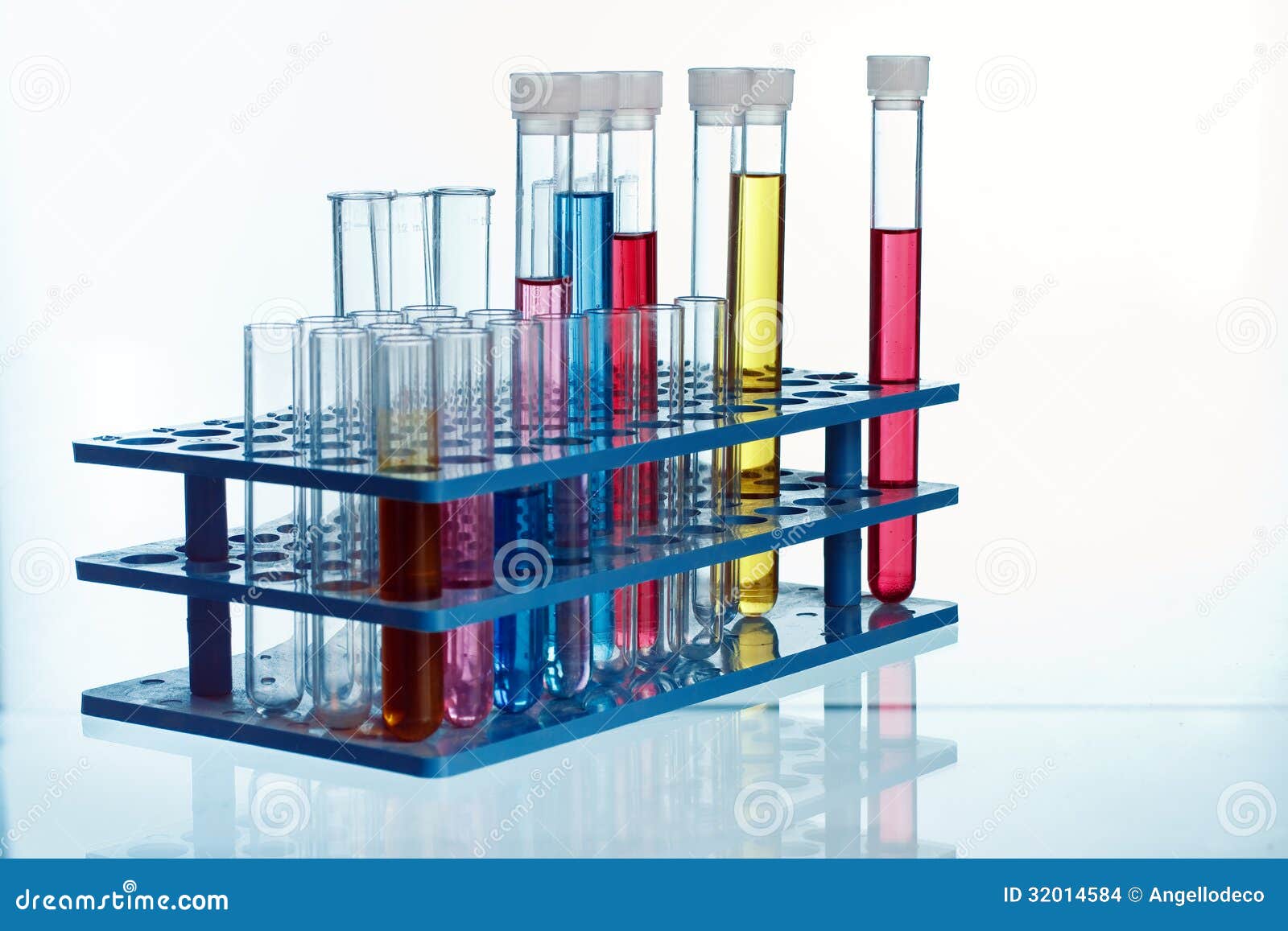 Rack with test tubes stock photo. Image of chemical, glassware - 32014584