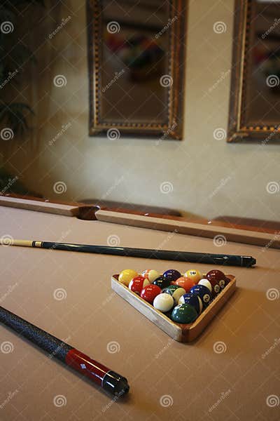 Rack them up billiards stock image. Image of artwork, hall - 7537119